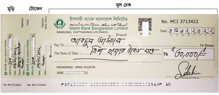 জানুন ব্যাংক চেক লেখার নিয়ম | eServicesbd